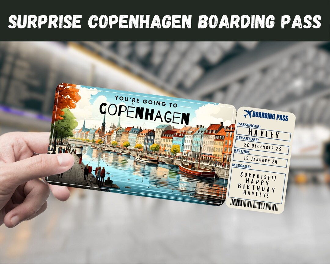 Copenhagen, Denmark Trip Surprise Gift Ticket - You're Going to ...