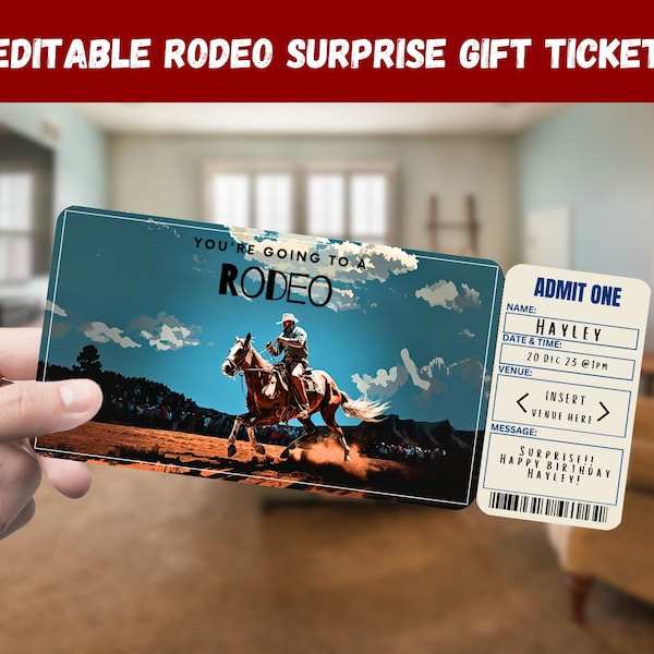 Rodeo Ticket Invitation - Etsy