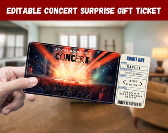 Music Festival Surprise Gift Ticket You're Going to a MUSIC FESTIVAL ...