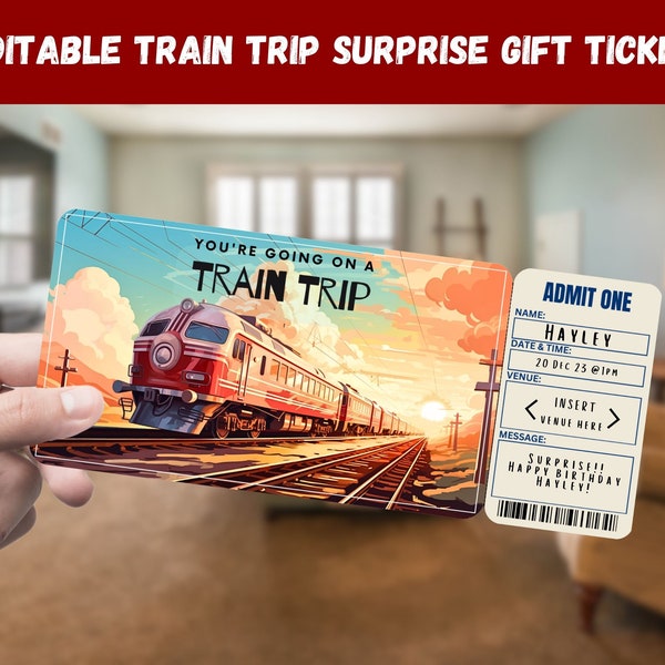 Train Ticket Template - Etsy