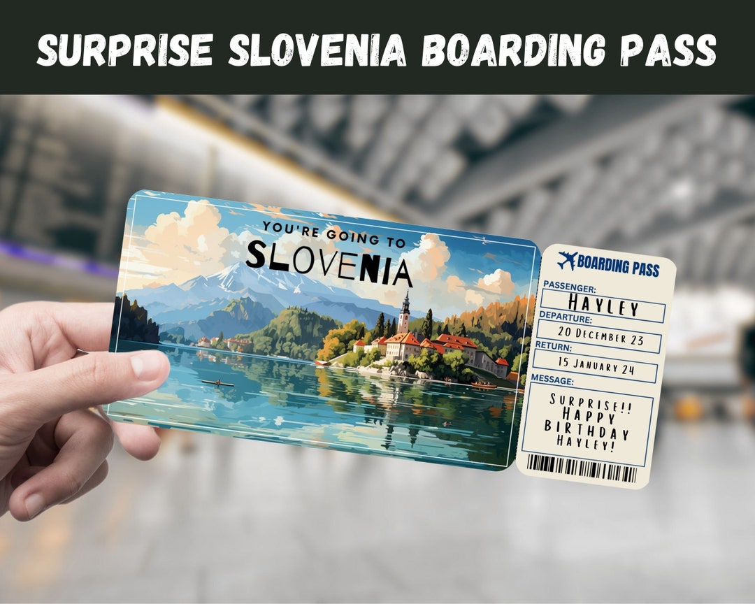 Slovenia Trip Surprise Gift Ticket You're Going to - Etsy UK