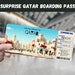 Qatar Trip Surprise Gift Ticket You're Going to QATAR Printable, Flight ...