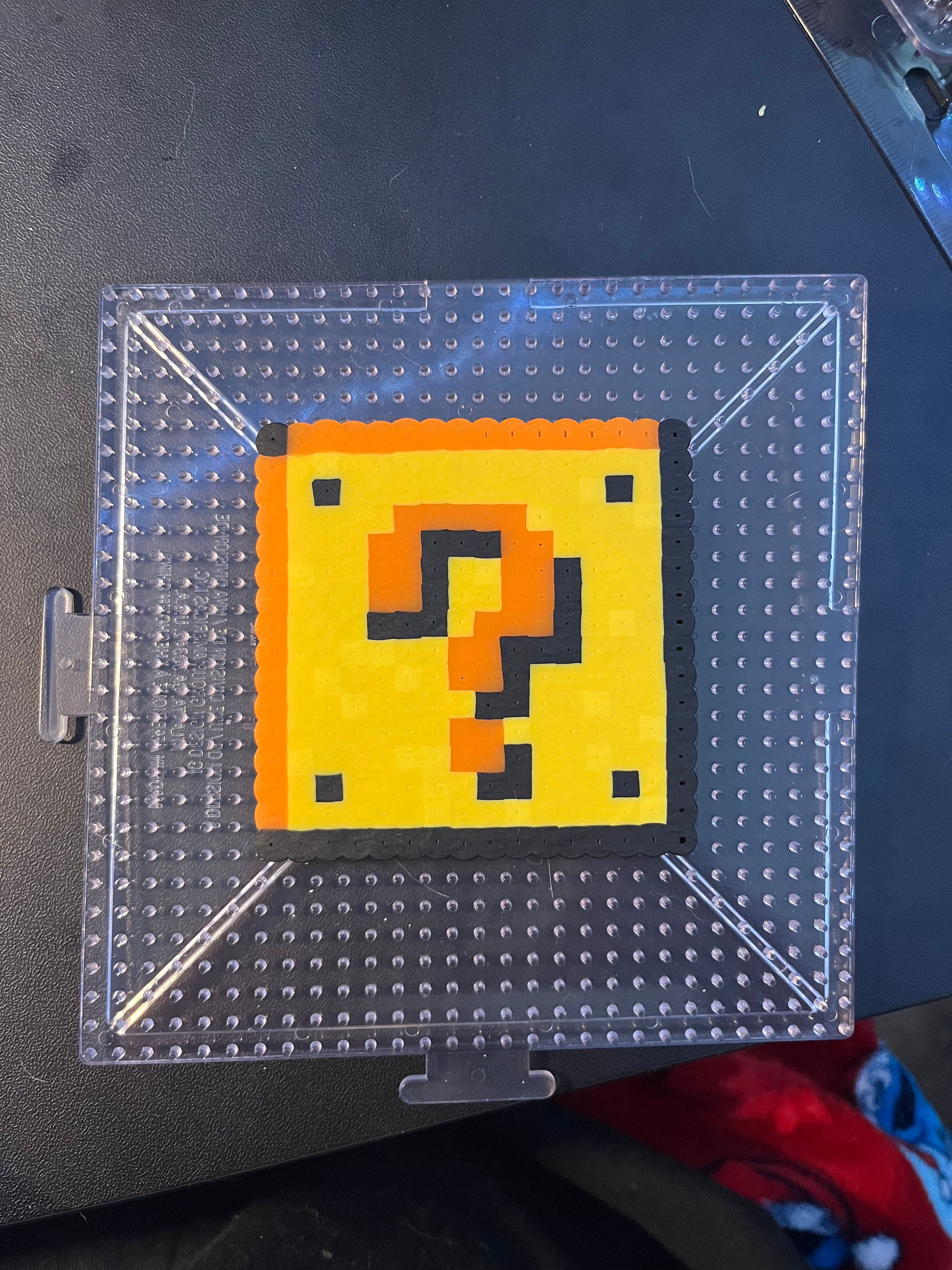 Mario Block Perler Bead Melt Art - Etsy