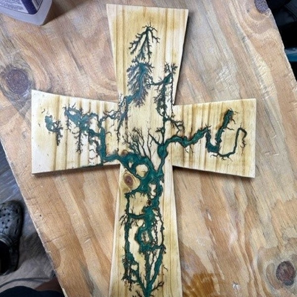 Wood Burned Cross - Etsy