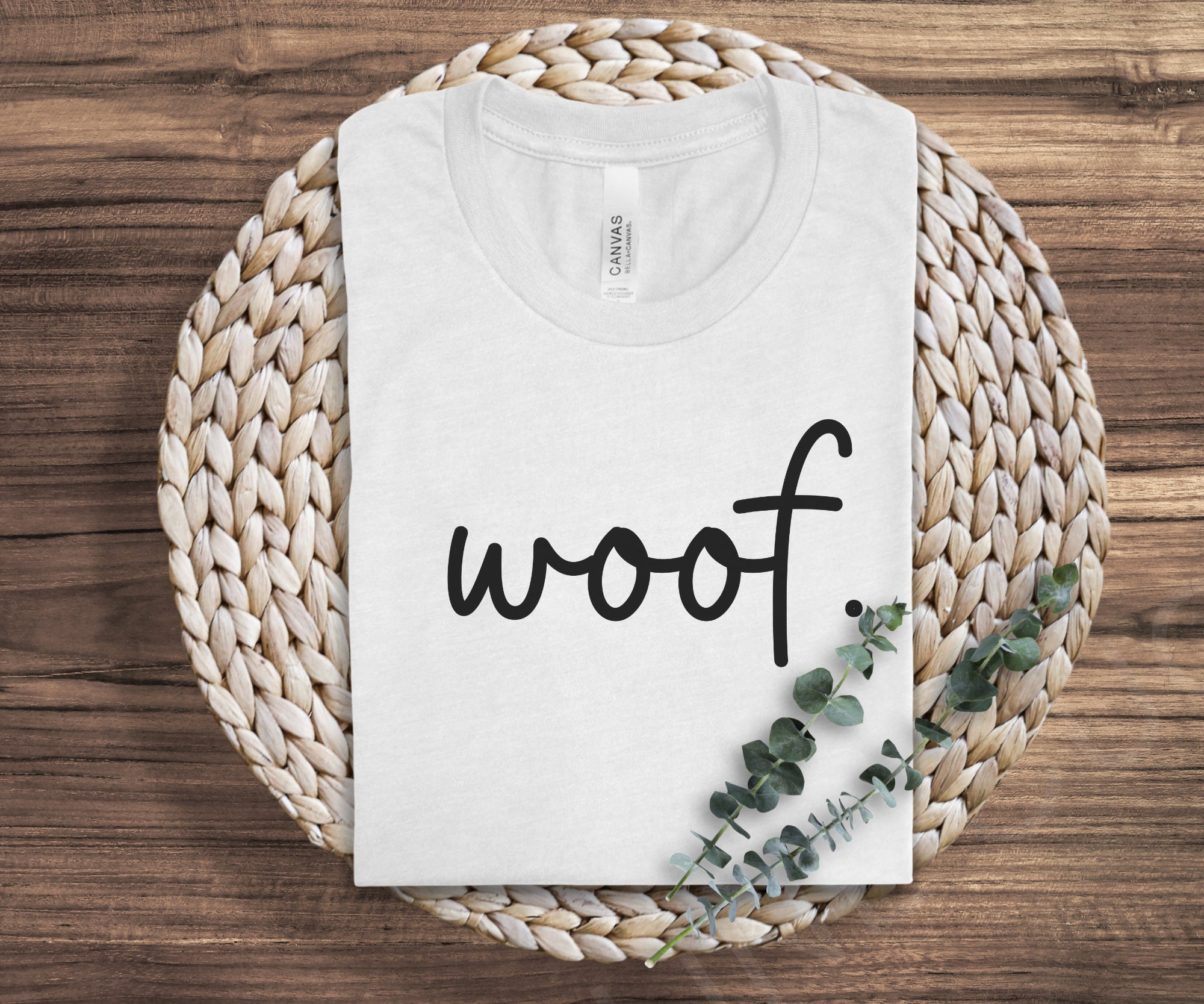 Woof Tshirt Dog Lover Shirt Gift for Dog Lover Funny Phrase - Etsy