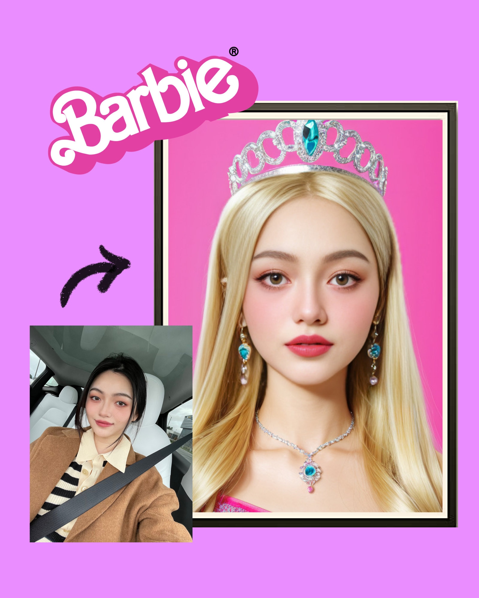 Custom Doll-like Portrait, Barbie Style Custom Portrait, Digital ...