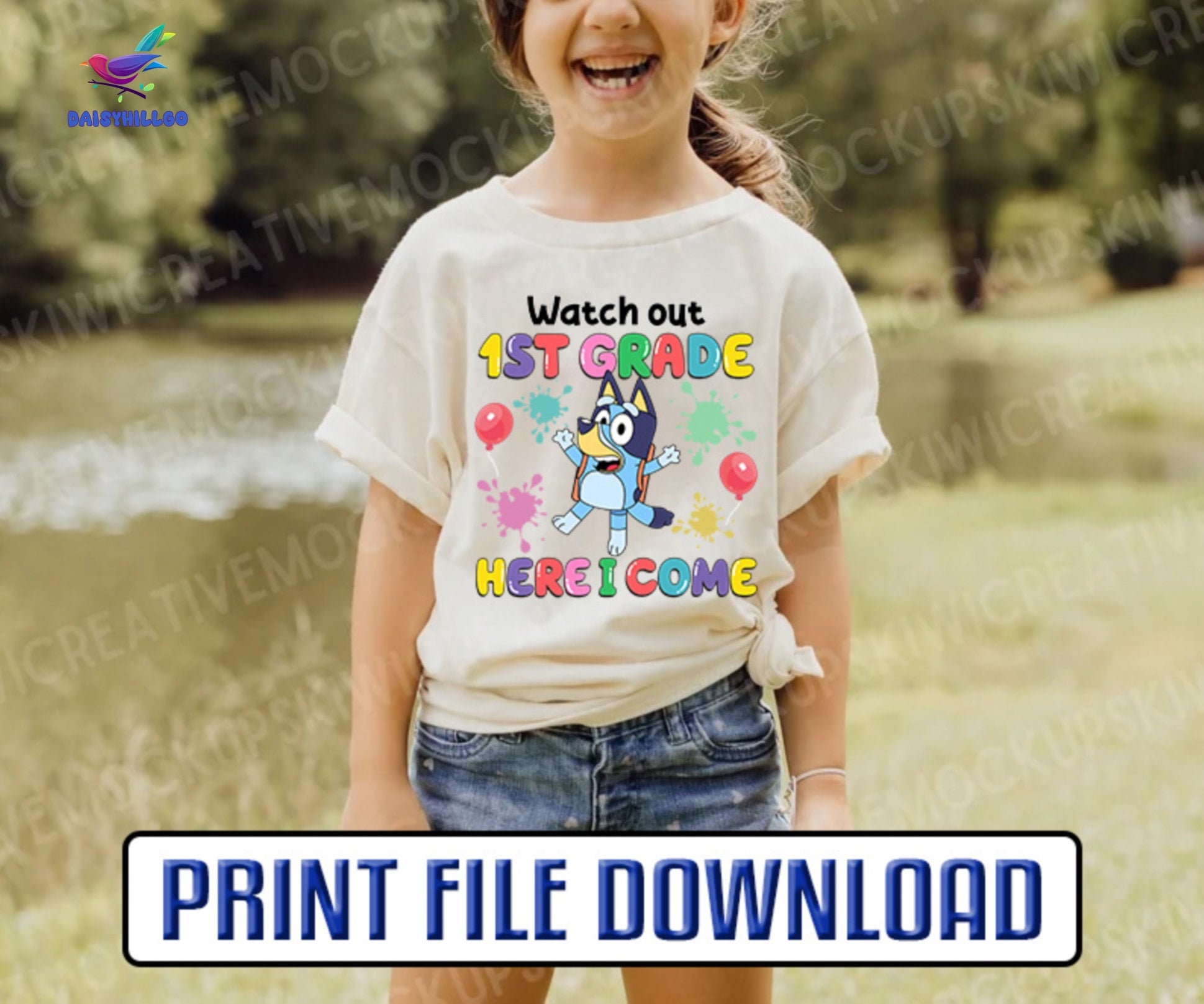 Bluey Back to School Png Bluey First Day of School Png Bluey - Etsy