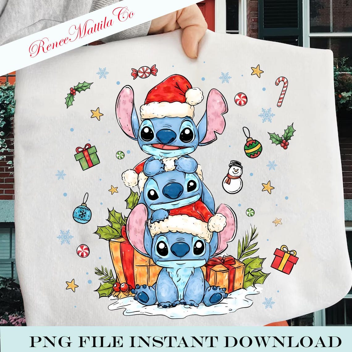 Stitch Christmas Tree PNG, Christmas Cartoon Png, Lilo and Stitch Png ...