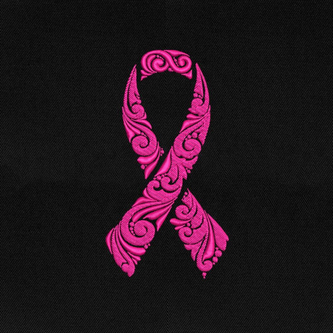Breast Cancer Ribbon Embroidery Design, Classic Pink Awareness Symbol ...