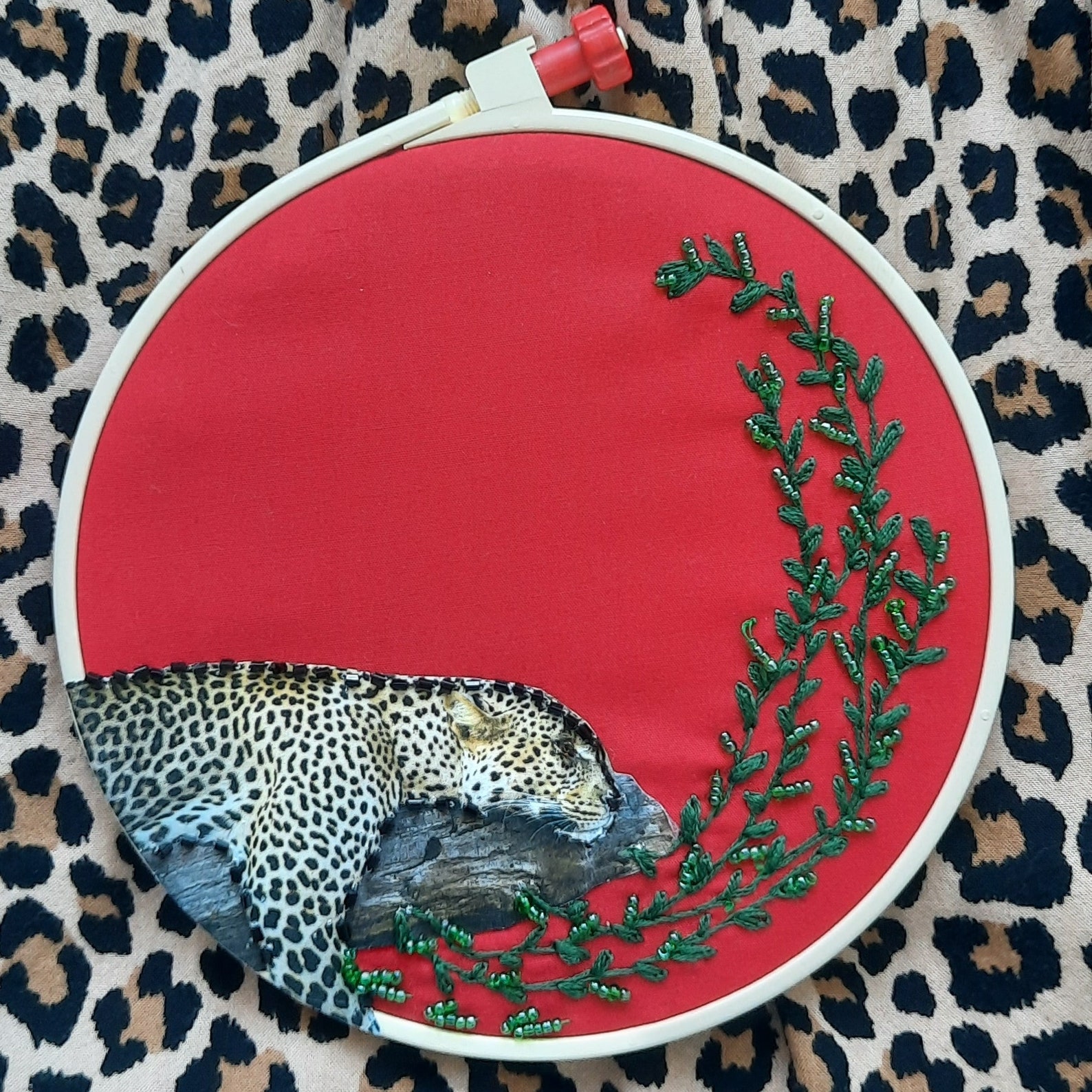 Leopard Paper Beaded Embroidery - Etsy