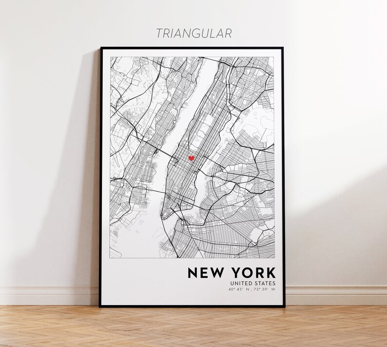 Custom City Map, Personalized Map, Custom City, Any Town, Street Map ...