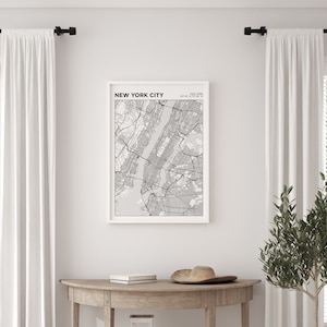 New York Street Map Art, New York City Map, NYC Love, US Cities, Large ...