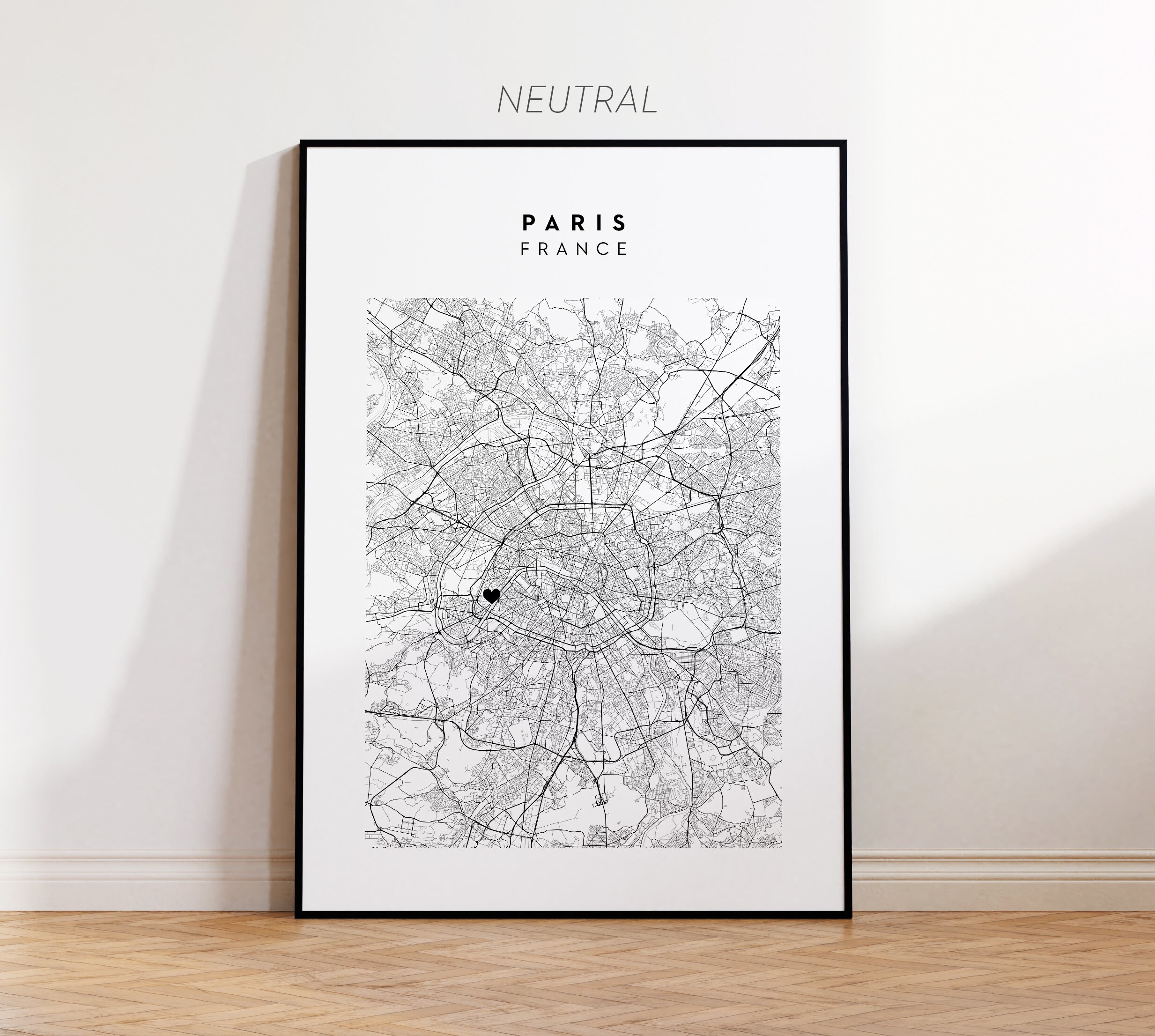 Personalized City Map, Custom Town Map Print, City Map Art, Minimalist ...