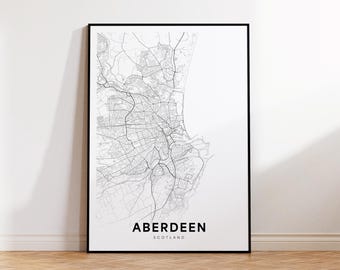 Aberdeen City Laser Cut Map - Etsy UK