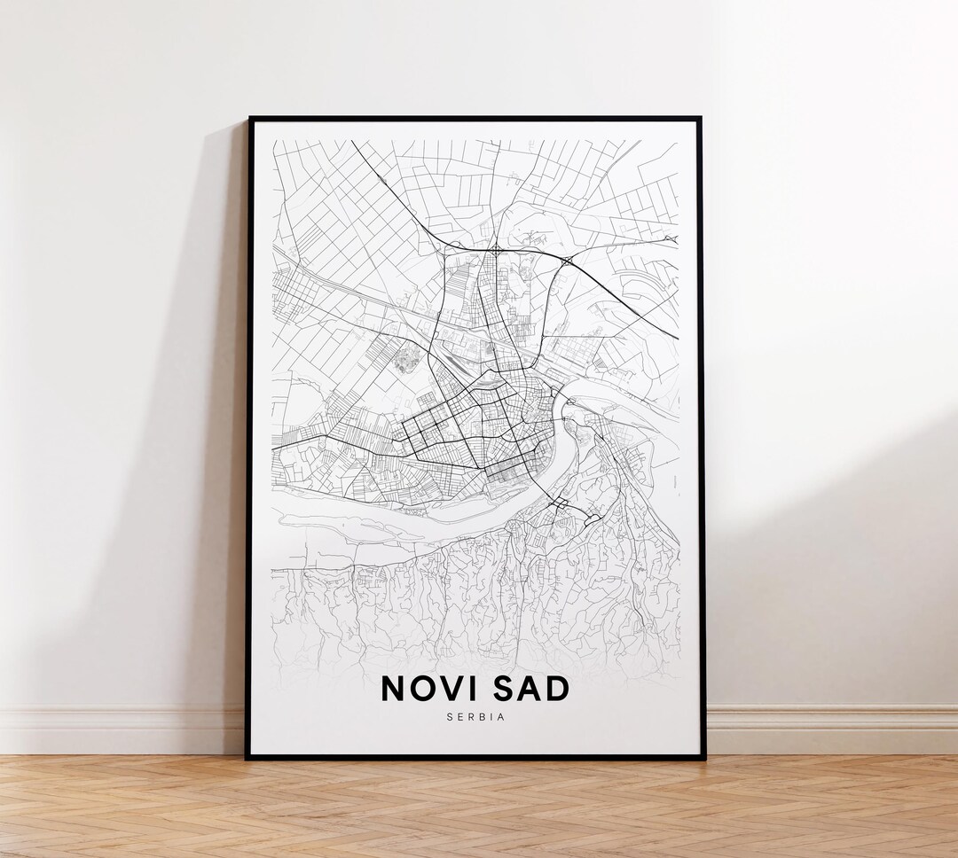 Novi Sad City Map, Novi Sad Street Map, Novi Sad Serbia Modern Map ...