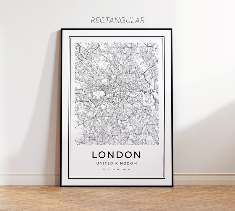 Personalized City Map, Custom Location Map, Any City Map Print, Modern ...