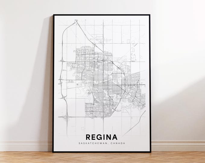 REGINA MAP - Minimalist Regina Art Print, Customizable City Map, High ...