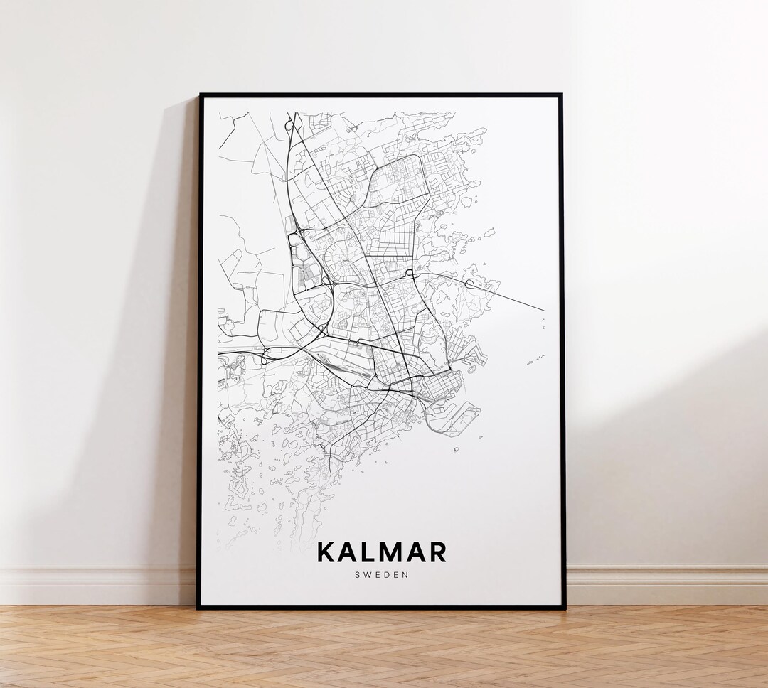 Kalmar Map Print, Kalmar City Map Poster, Street Map Art, Modern Wall ...