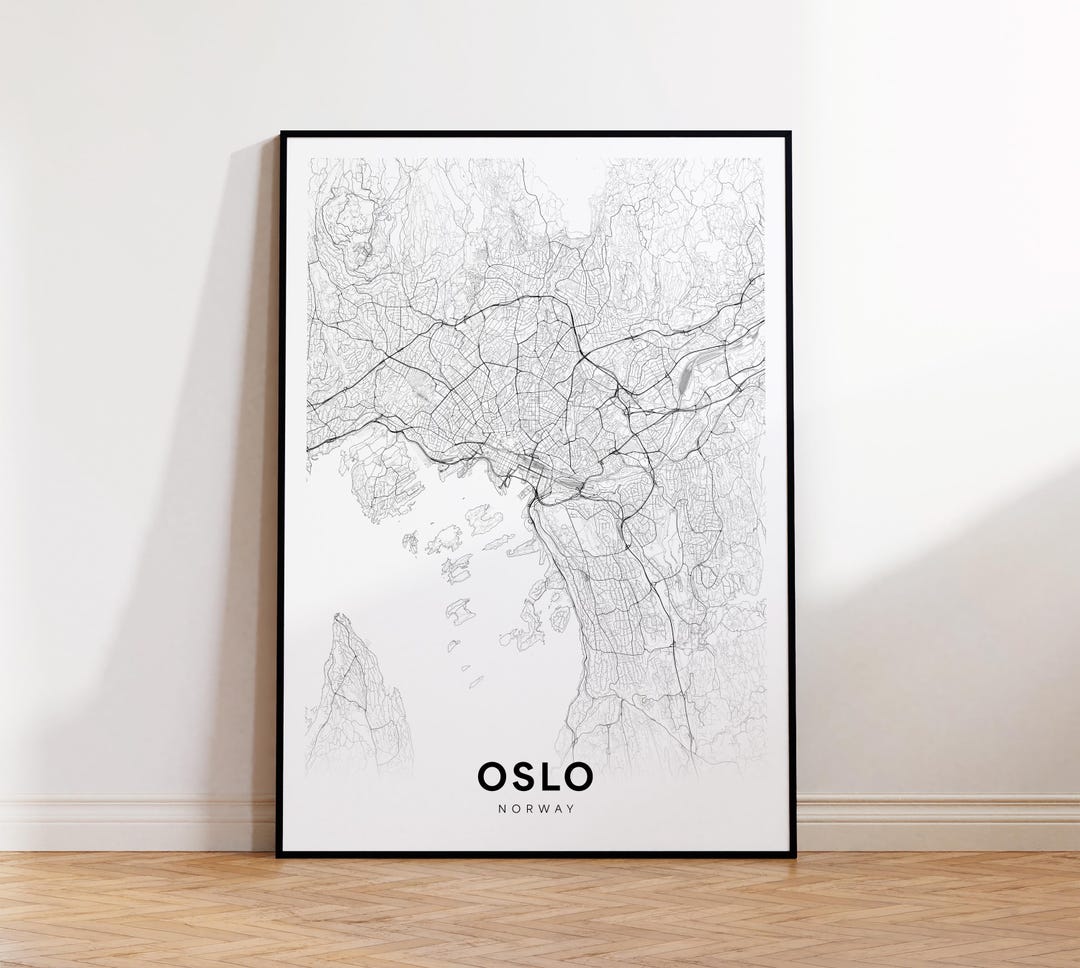 Oslo Map Print, Oslo City Map Poster, Street Map Art, Modern Wall Decor ...