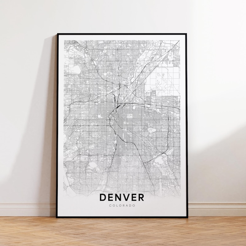 Co Map With Citys - Etsy