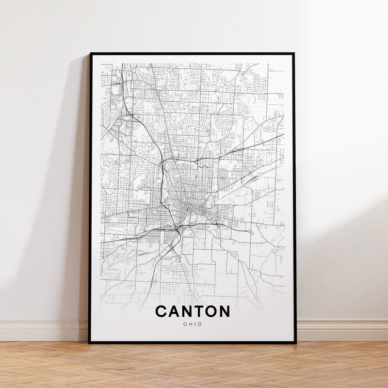 Canton Ohio Map Poster - Etsy