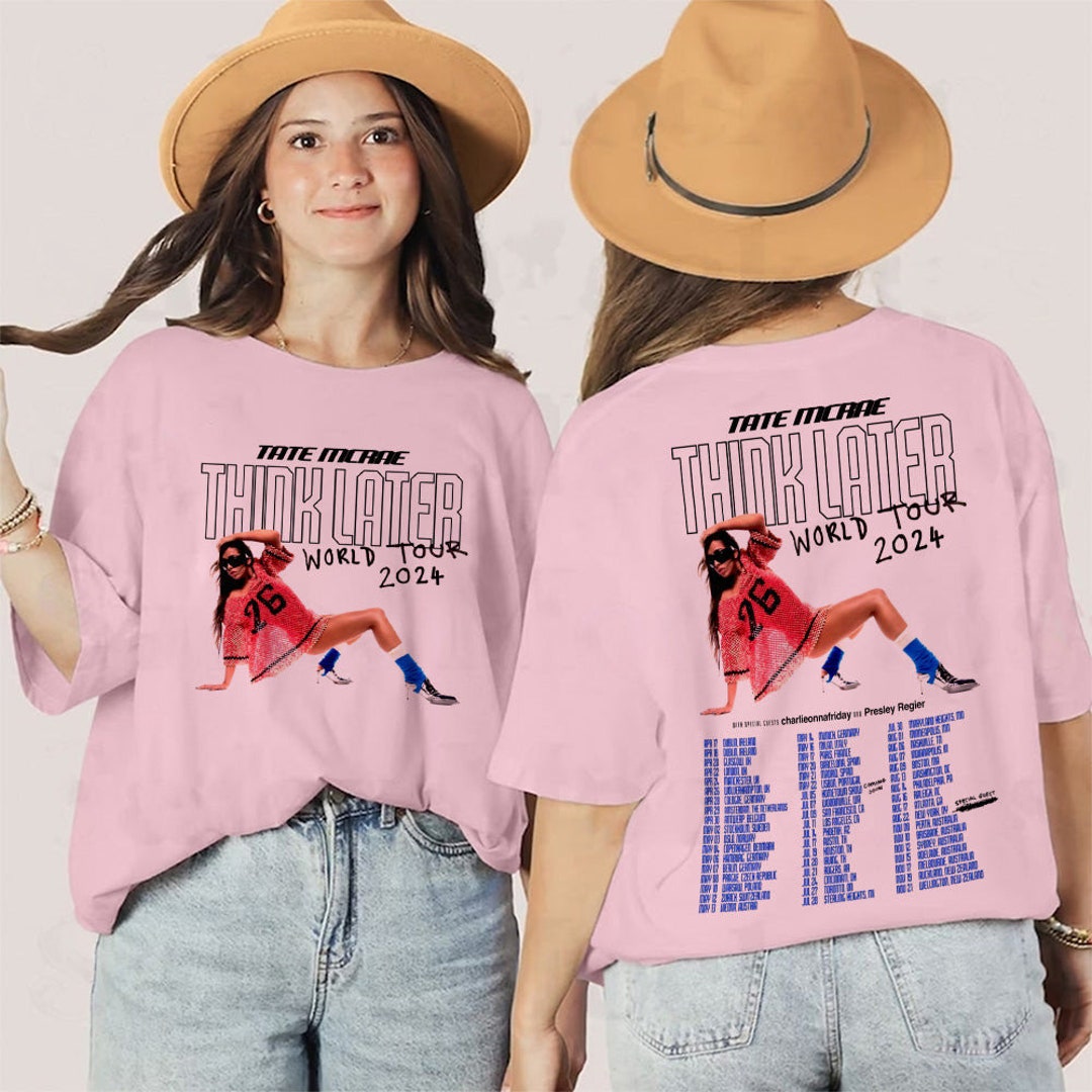 Tate Mcrae the Think Later World Tour 2024 Tour Shirt Tate - Etsy