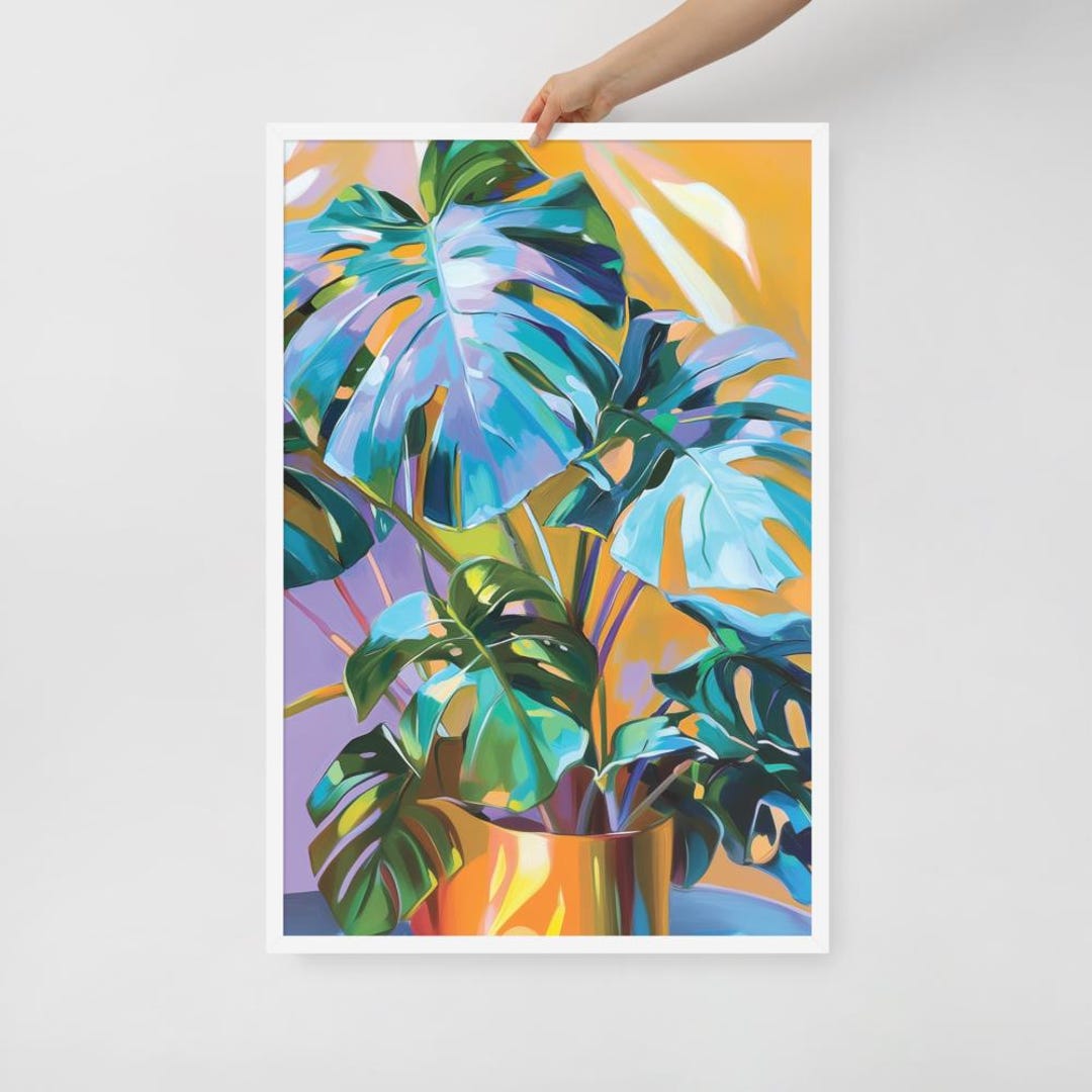 Elegant Monstera Plant Poster Modern Wall Art Home Decor Art Print ...