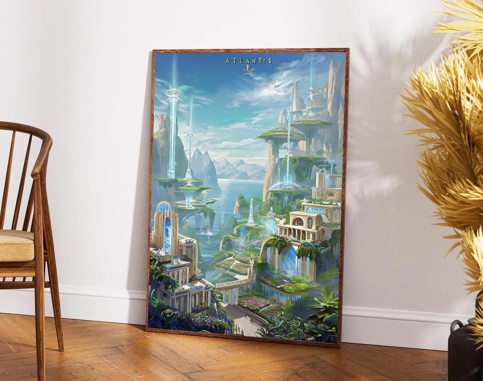 Atlantis Wall Art, Fantasy Wall Art, Home Decor, Underwater City Print ...