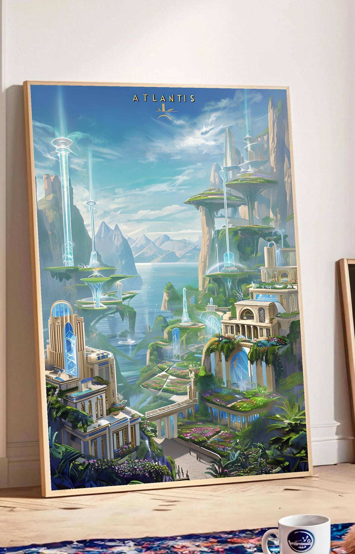 Atlantis Wall Art, Fantasy Wall Art, Home Decor, Underwater City Print ...