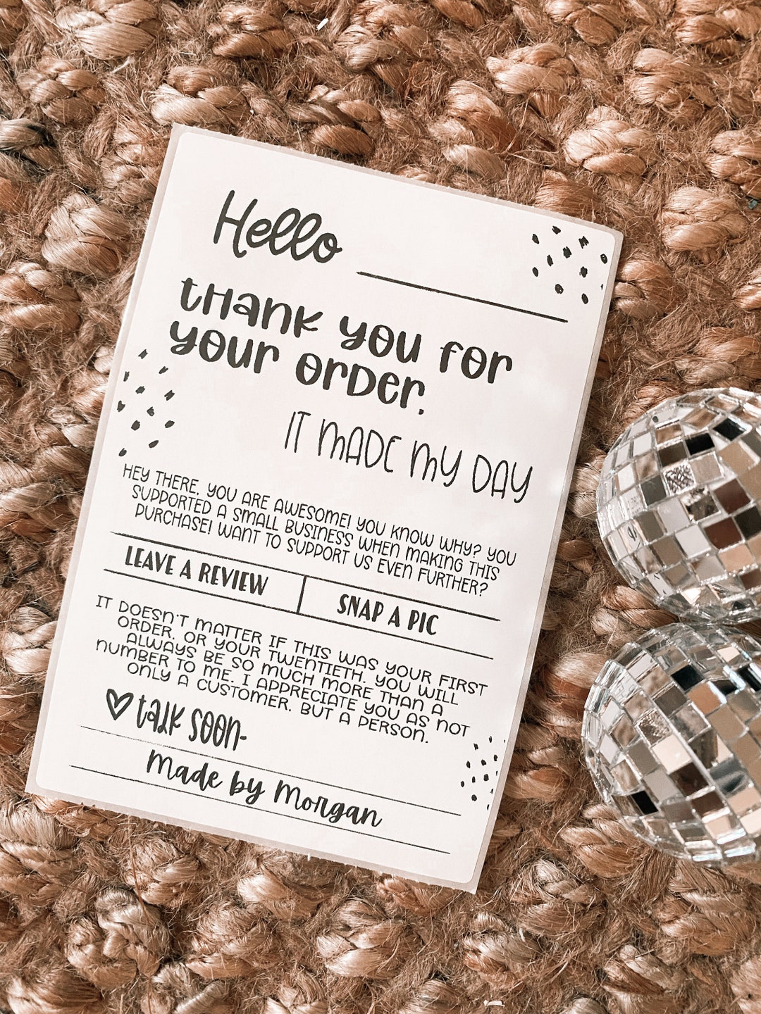 Customizable Customer Thank You Thermal Label PNG - Etsy