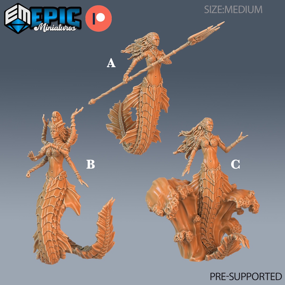 Buy 2 Items Get 50% Off Siren Merfolk Epic Miniatures - Etsy