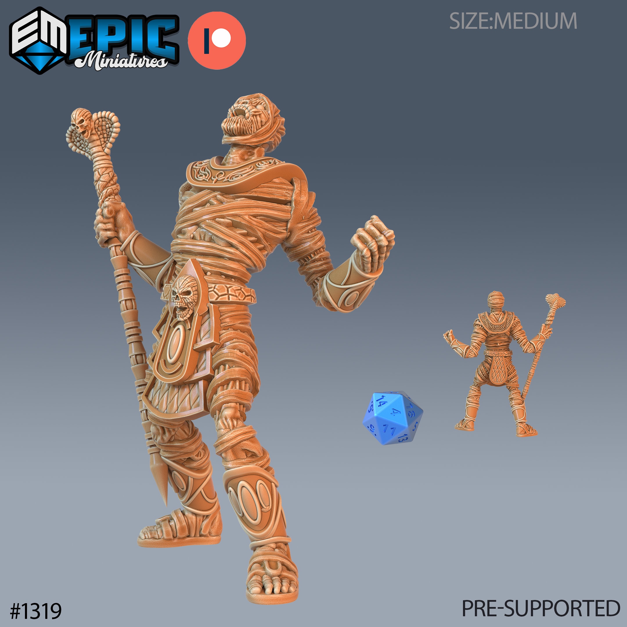 Mummy Variations Epic Miniatures Dnd 5E Undead King Zombie King ...
