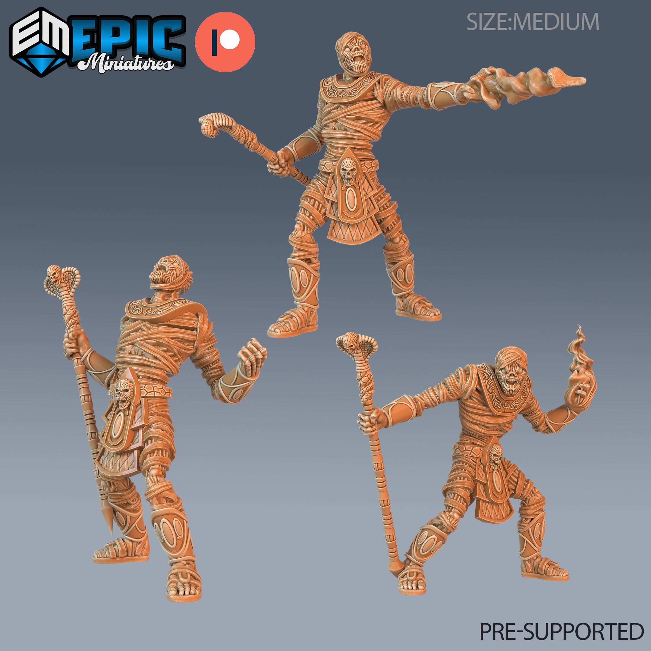 Mummy Variations Epic Miniatures Dnd 5E Undead King Zombie King ...