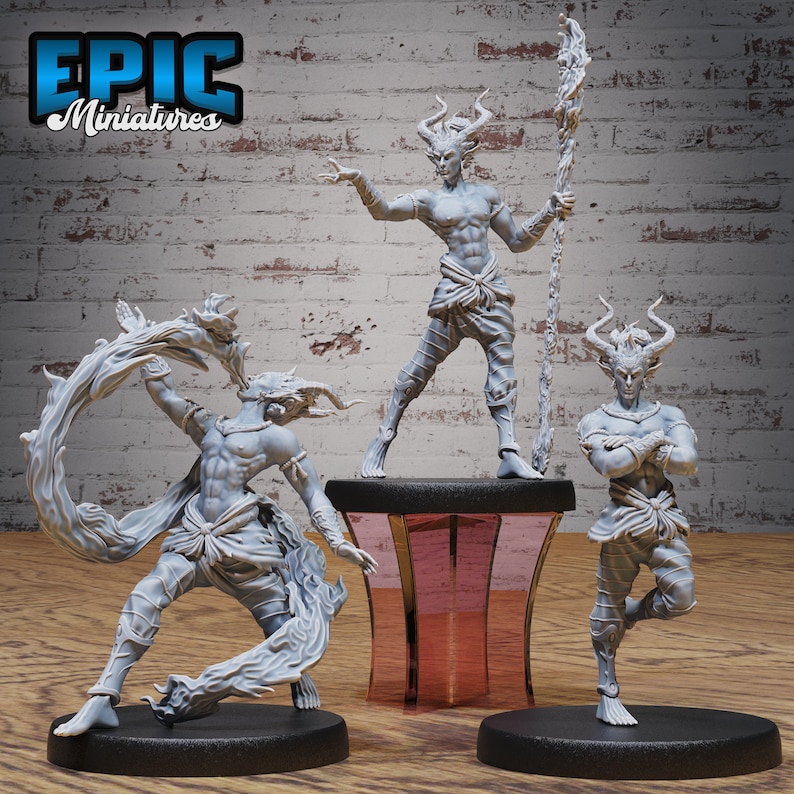 Efreeti Elementals Geenie Epic Miniatures DND 5e Dungeons and Dragons ...