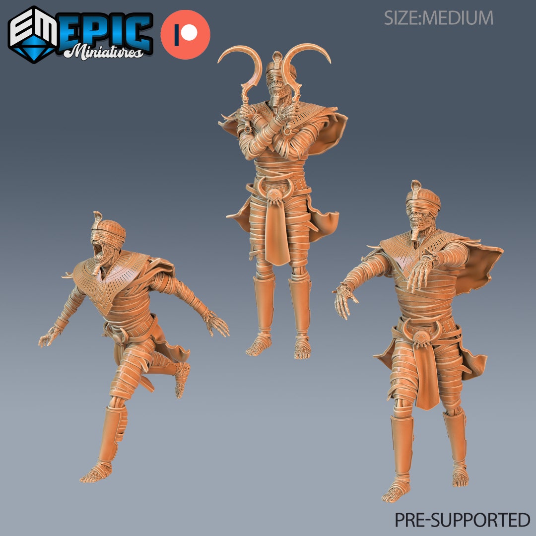 Mummy Variations Epic Miniatures Dnd 5E Undead King Zombie King ...