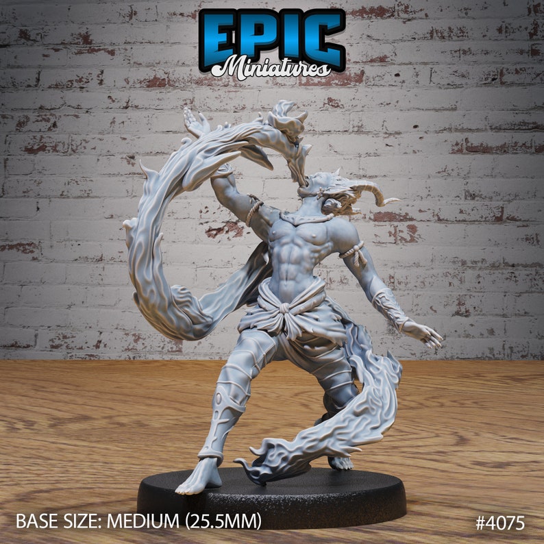 Efreeti Elementals Geenie Epic Miniatures DND 5e Dungeons and Dragons ...