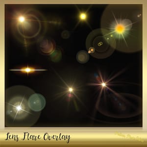 20 Lens Flare Overlays - Light Overlays - Natural Light - Transparent ...