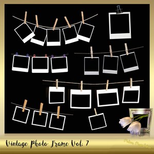 7 VINTAGE Photo Frames Vol. 7 - Vintage Frame - Photoshop Digital ...