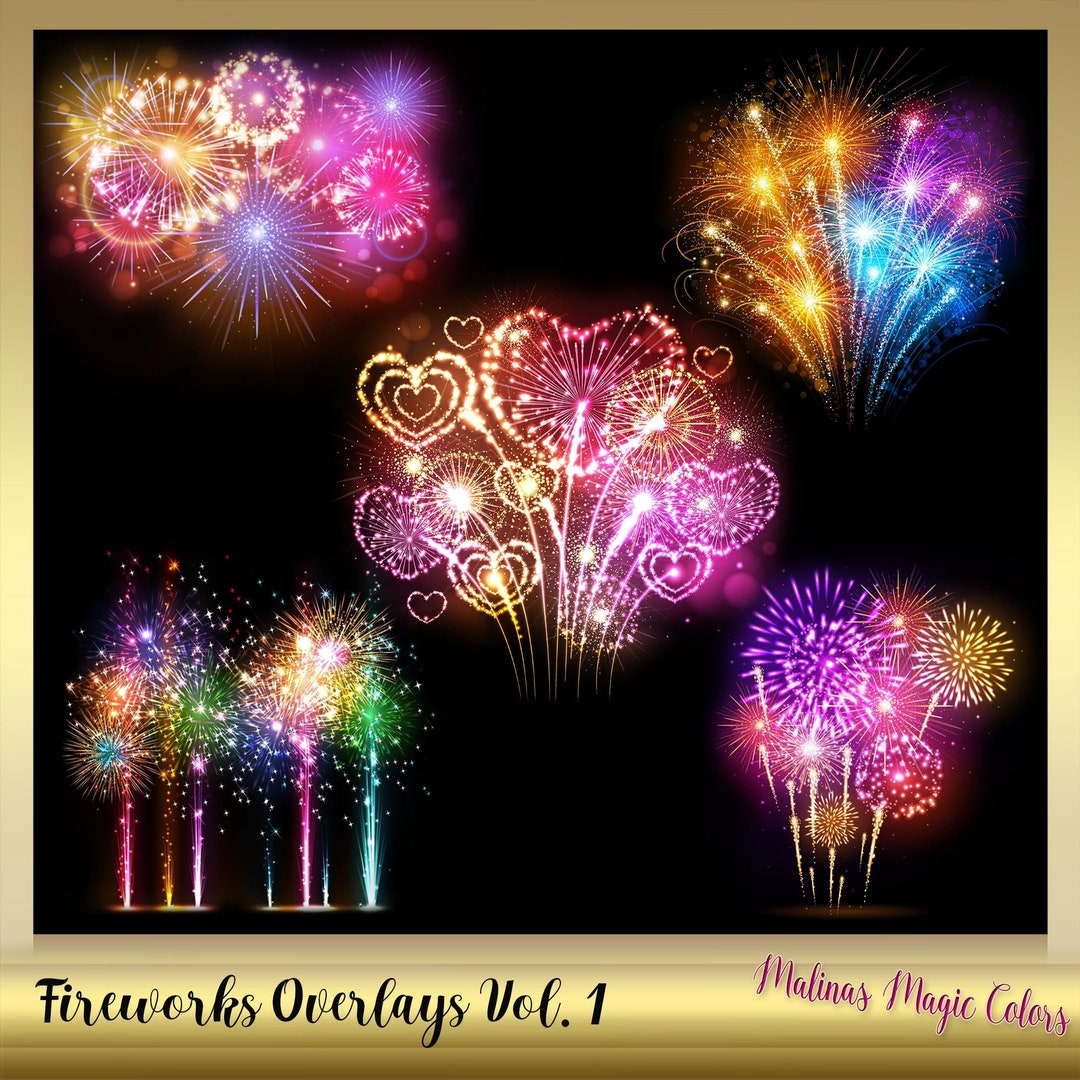 Fireworks Overlays - Firework Photo Overlay - Fireworks Photoshop ...