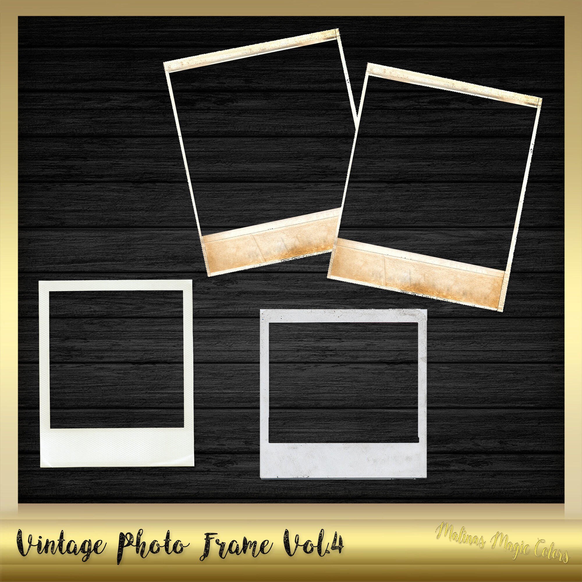 15 VINTAGE Photo Frames Vol. 4 Vintage Frame Photoshop Digital Picture ...