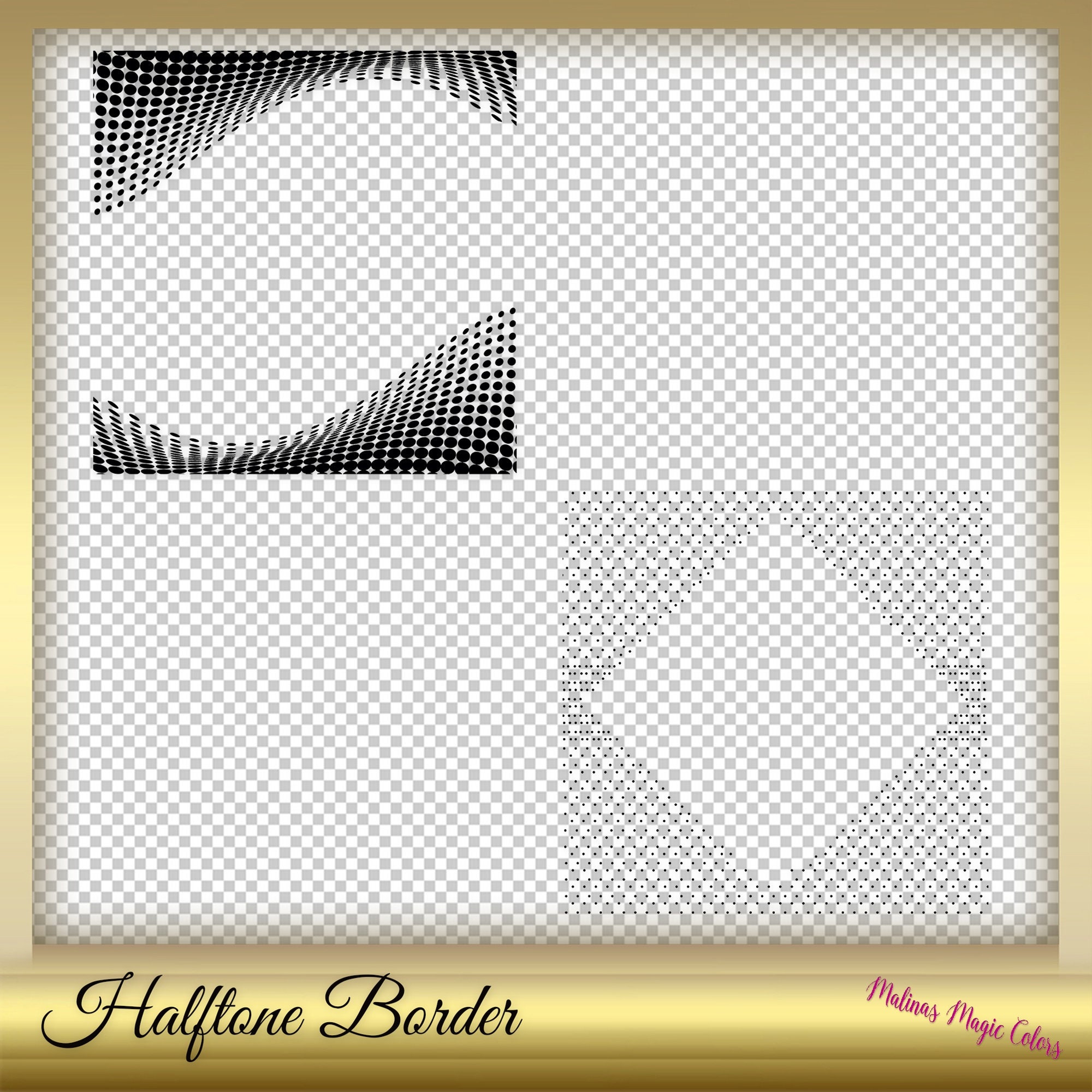 Halftone Border Halftone Frame Halftone Dot Text Box Halftone Effect ...