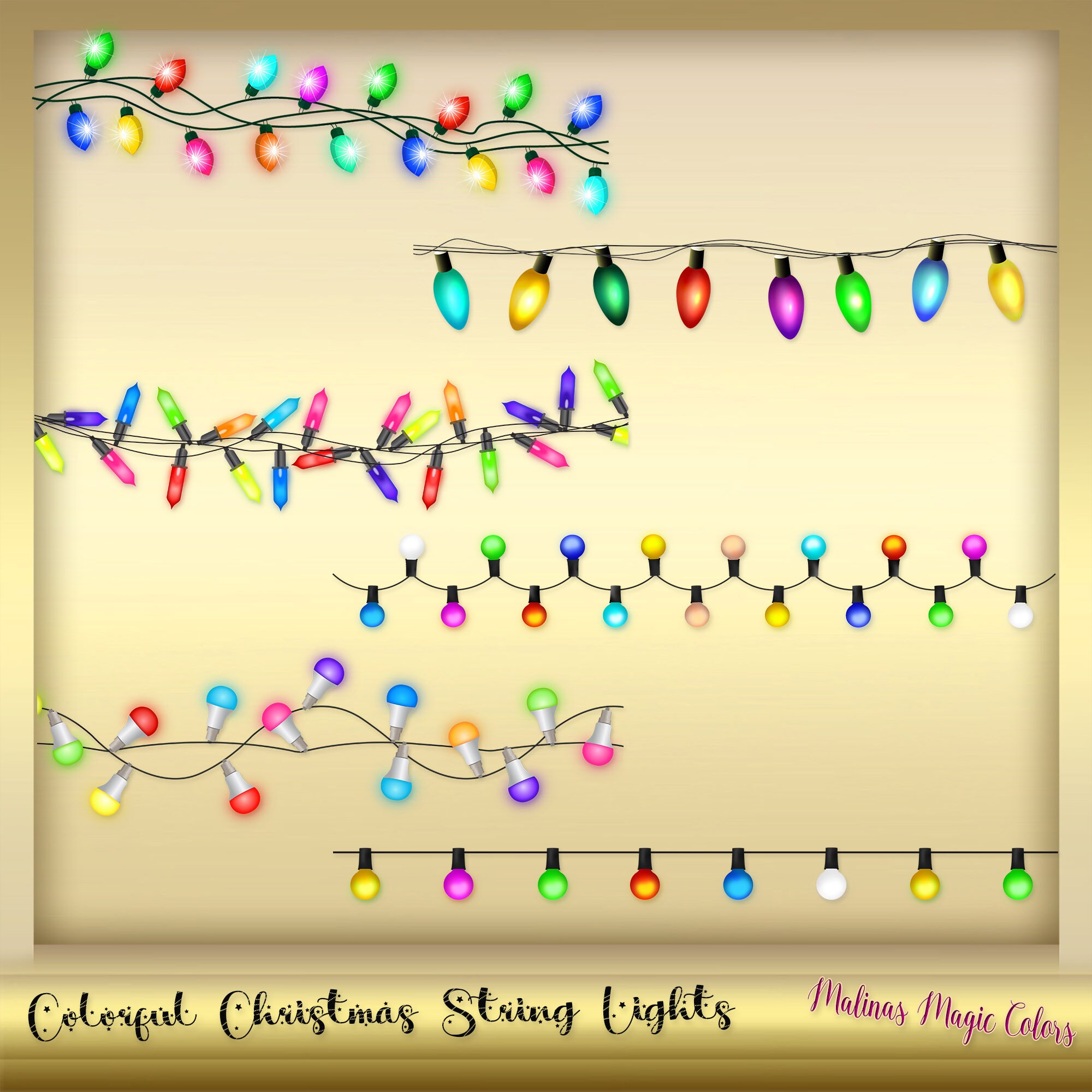 Colorful Christmas String Lights - Christmas Fairy Lights - Christmas ...