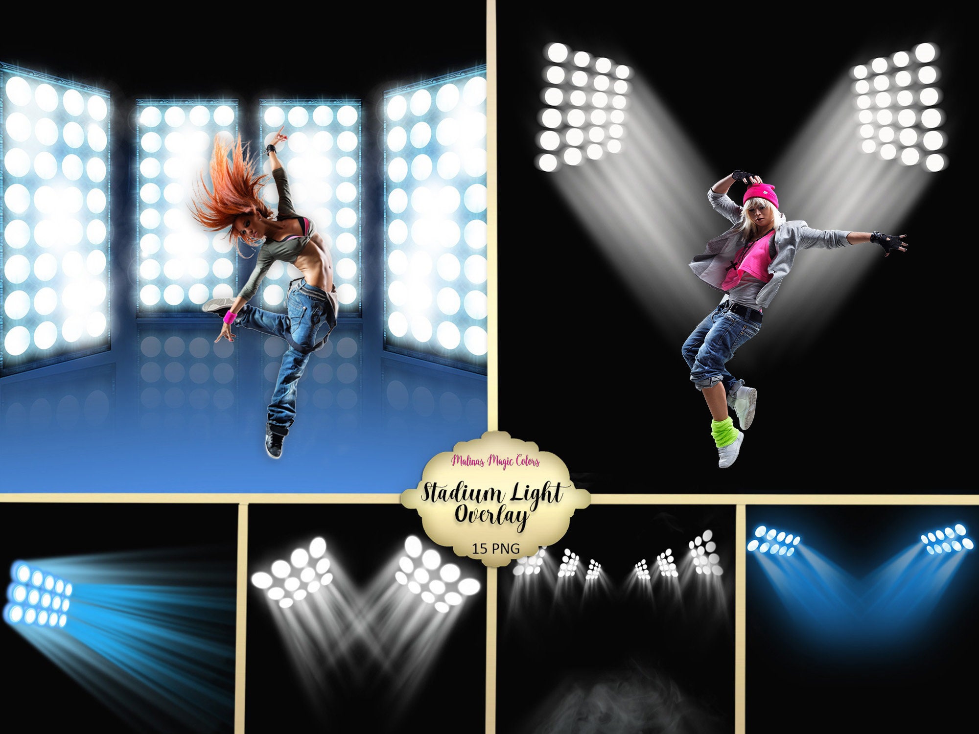 Stadium Light Overlay - Spotlight Overlays - Light Effect Photoshop ...
