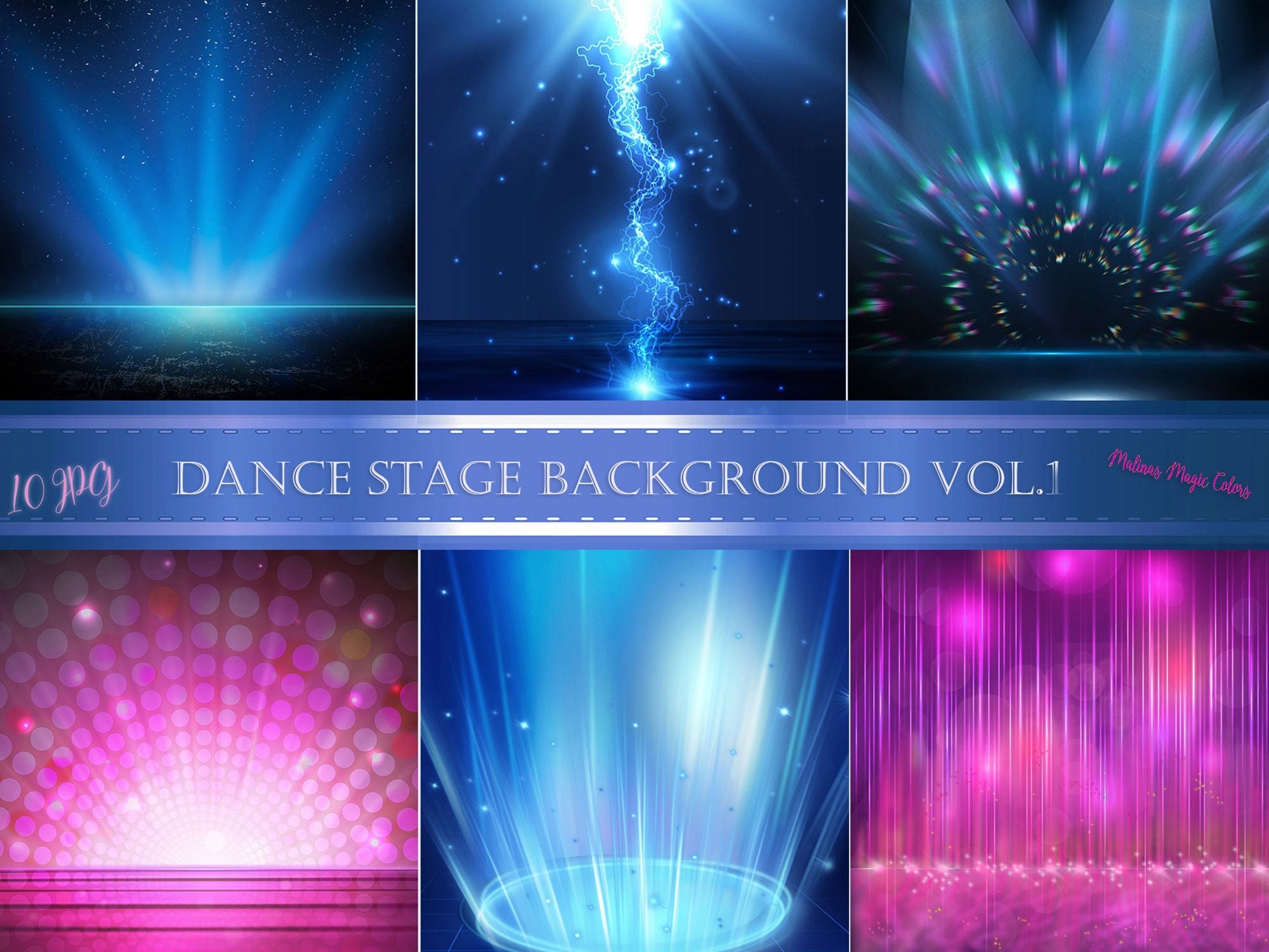 Dance Stage Background Vol. 1 Dance Floor Background Disco Digital ...