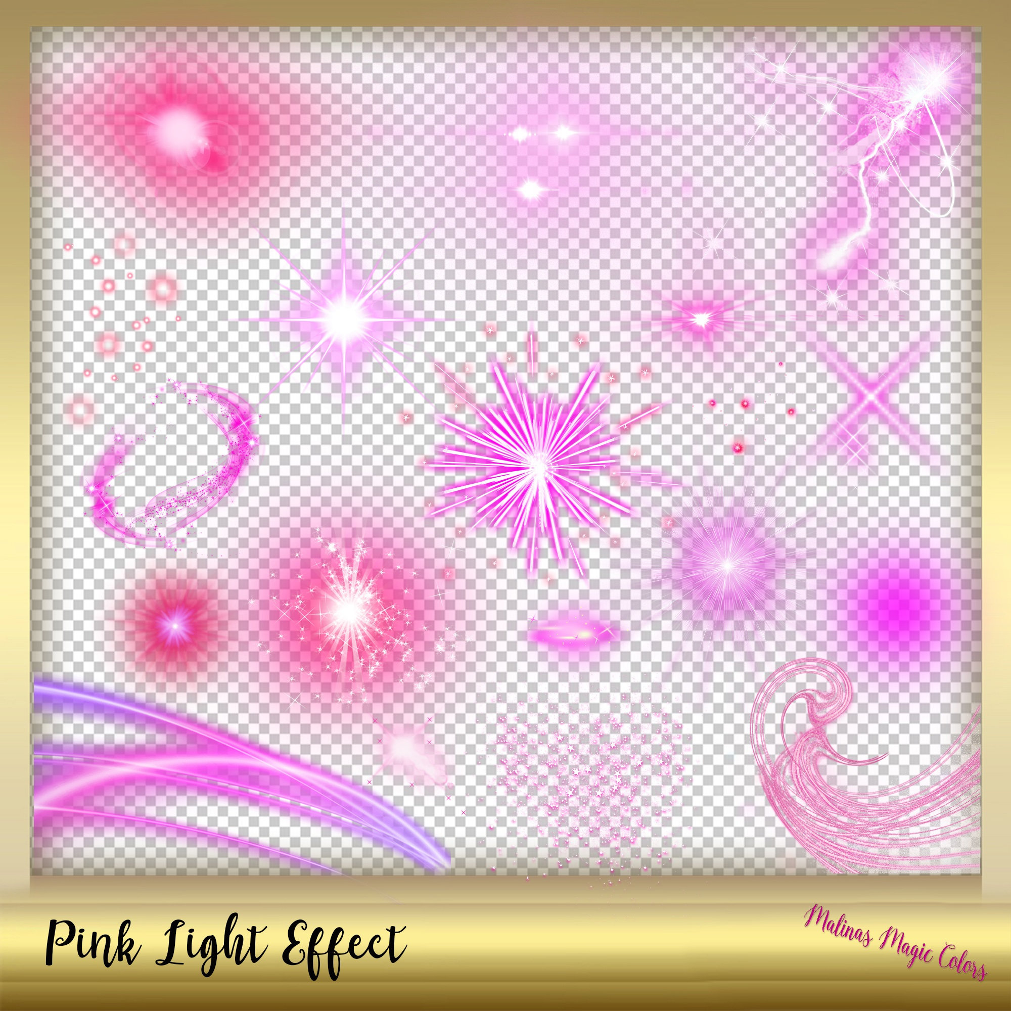 20 Pink Light Effect Overlays - Pink Wedding Overlays - Pink ...