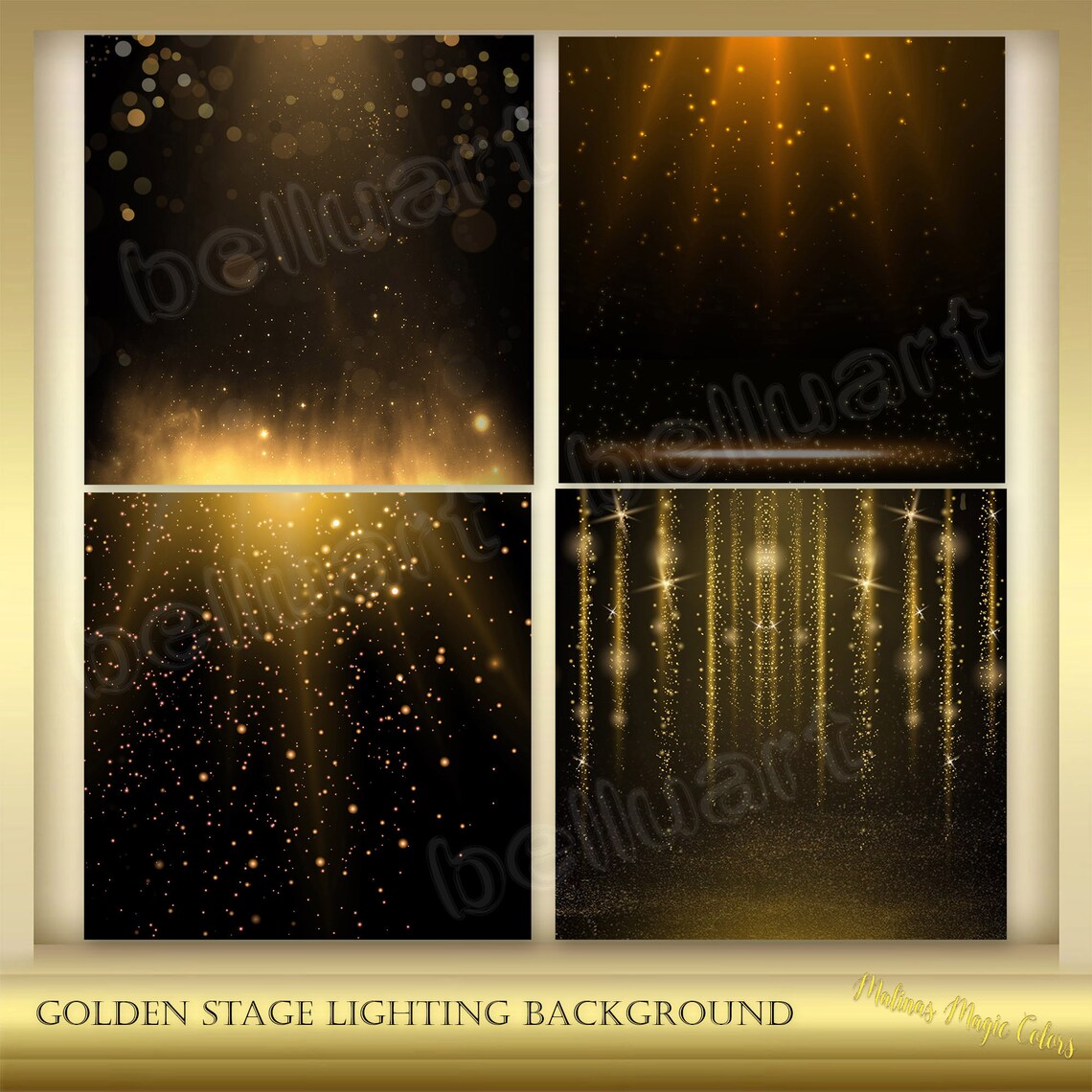 Golden Stage Lighting Background - Golden Spotlight Background ...