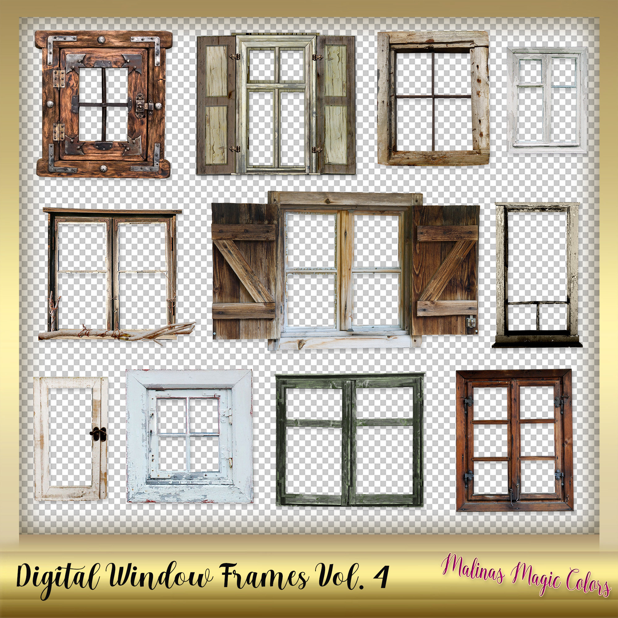 20 Digital Window Frames Vol. 4 Window Photo Frame - Etsy UK