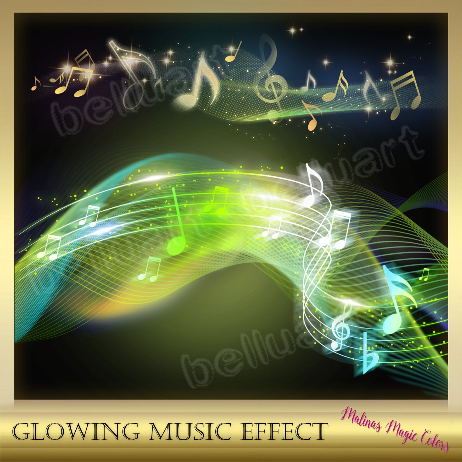 10 Glowing Music Effects Music Note Overlay Glowing Musical Notes Light ...