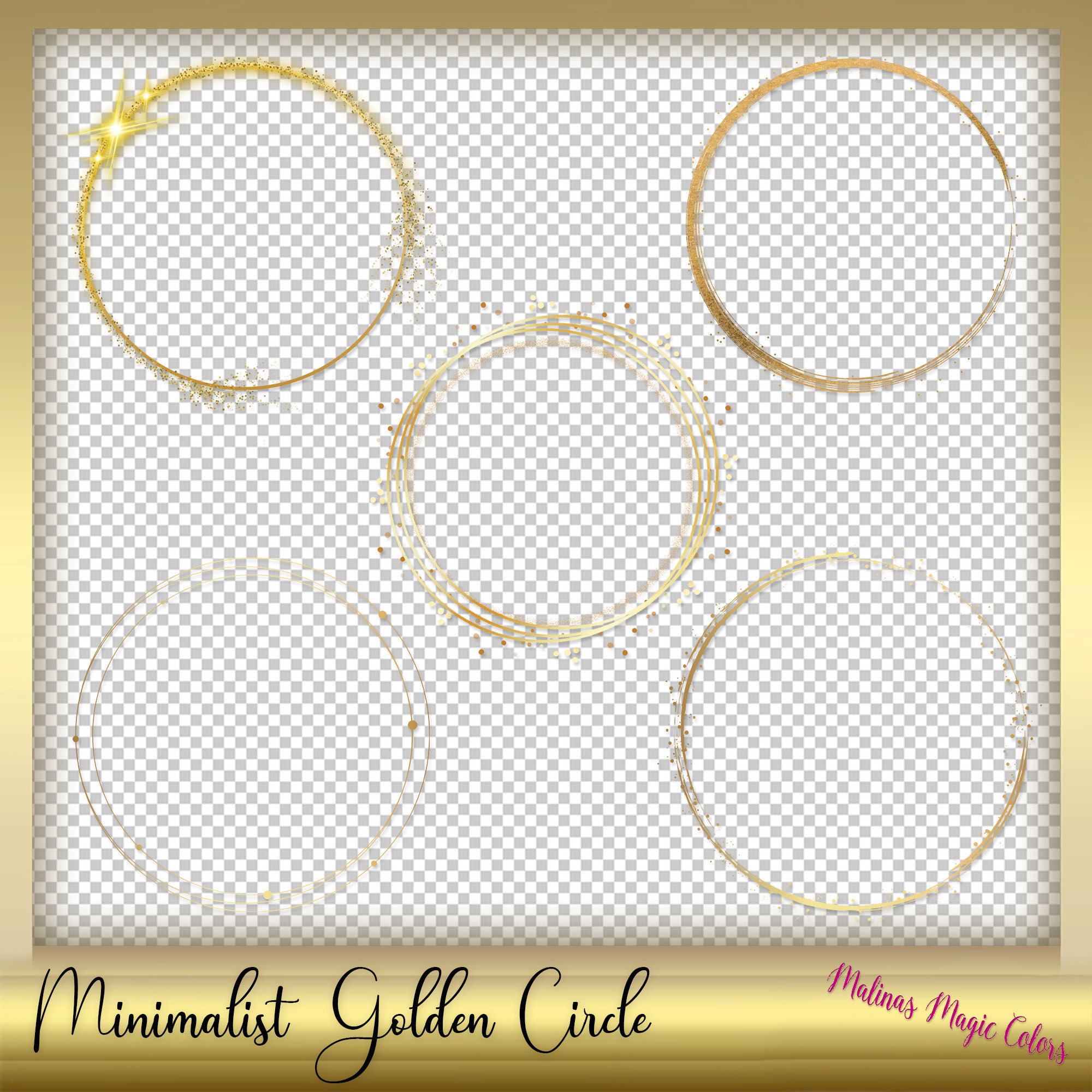 Minimalist Golden Circle - Simple Golden Circle - Gold Ring Circle ...