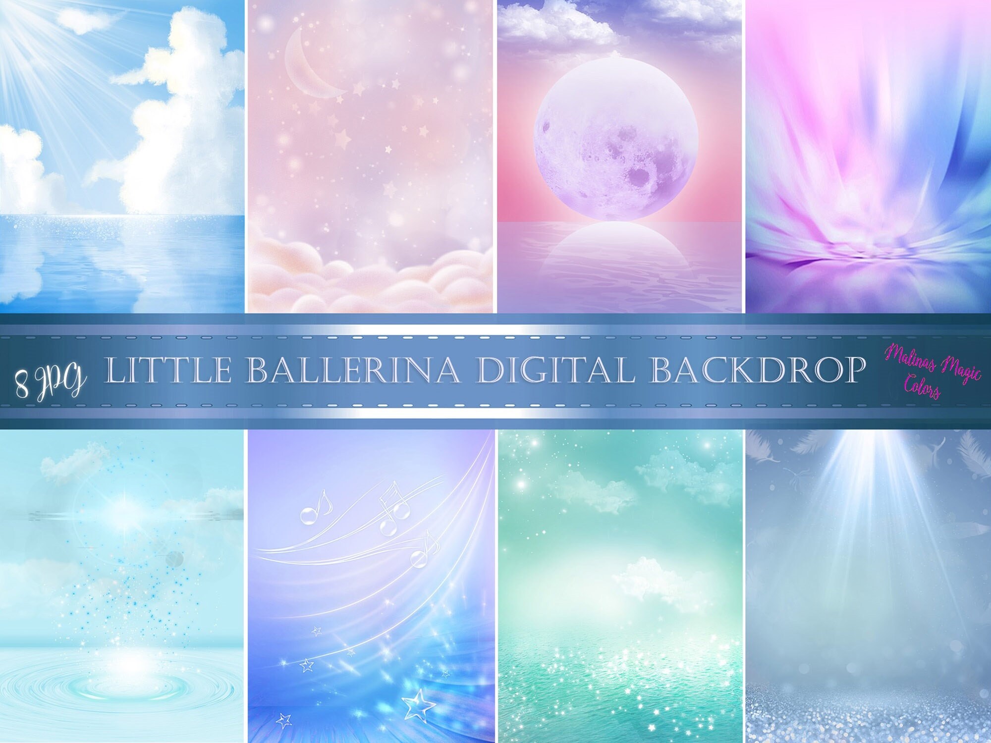 Little Ballerina Digital Backdrop - Ballet Stage Background - Ballet ...